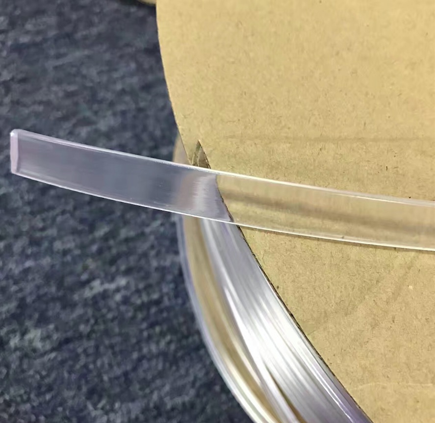 Clear Silicone Sewn Rubber Strip 11X3mm Flat Silicone Extruded Strip ...